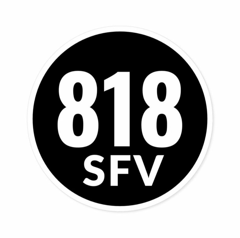 818 Area Code Sticker - Etsy