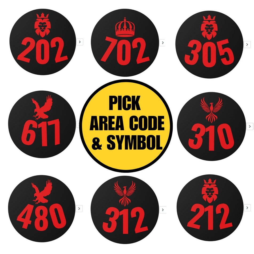 Area Code Decals - Etsy