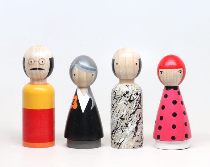 Famous Artists Peg Dolls made to Order - Etsy