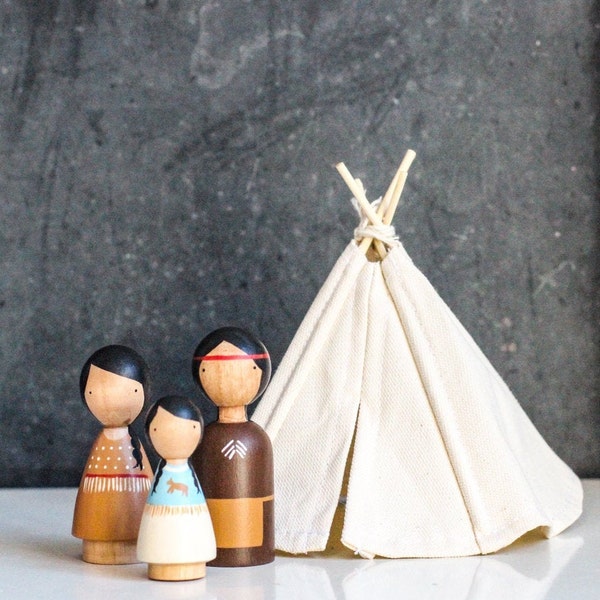 Wooden Peg Dolls - Etsy
