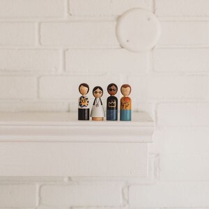 The Modern Artist III, Hand-painted Wooden Peg Dolls, Famous Painters ...