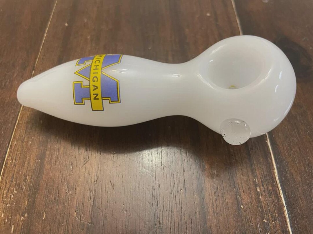 4” Premium Glass Pipe Bowl Football Michigan Wolverines - Etsy
