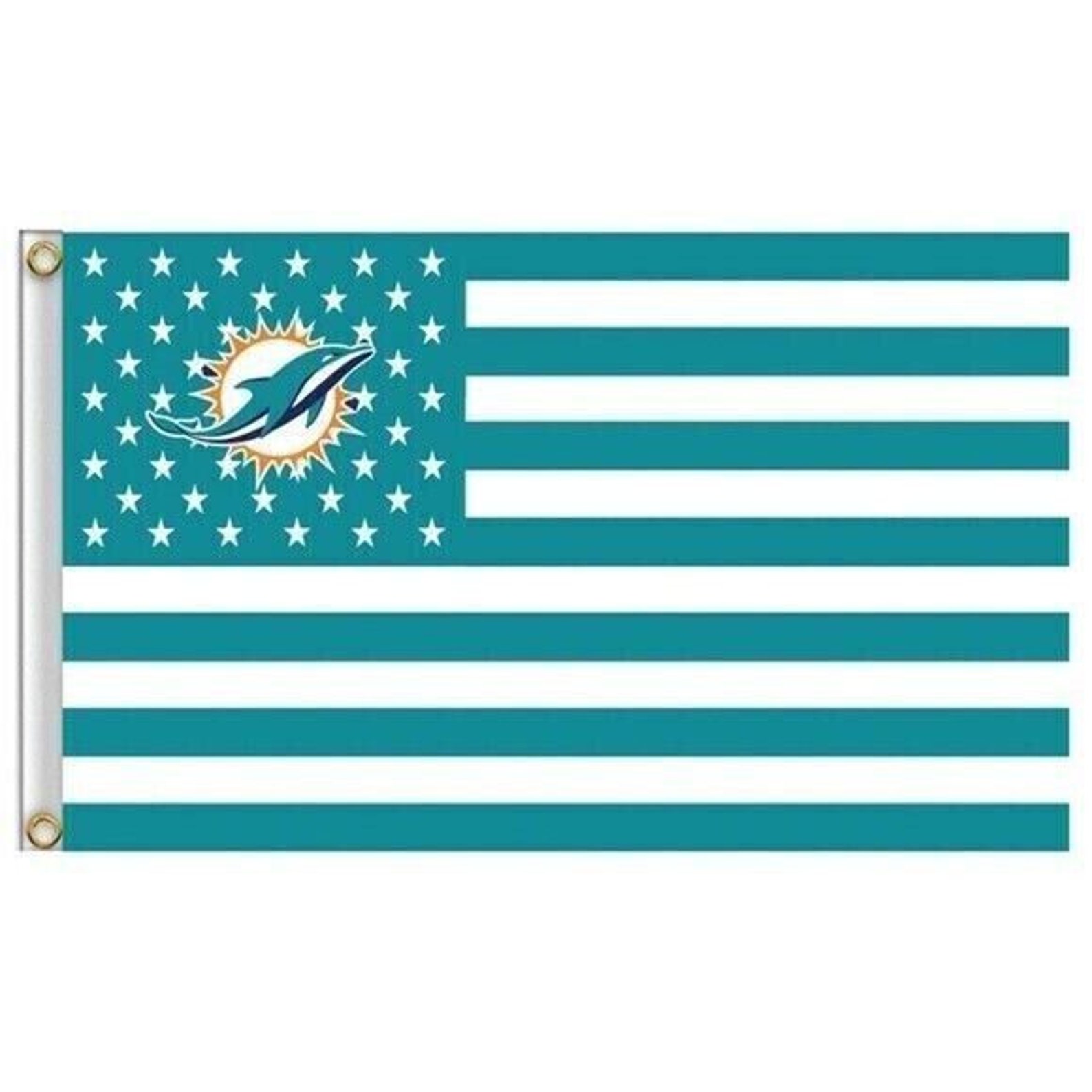 Deluxe Miami Dolphins USA Stars Stripes Flag Banner 3x5 Ft Fan Home ...