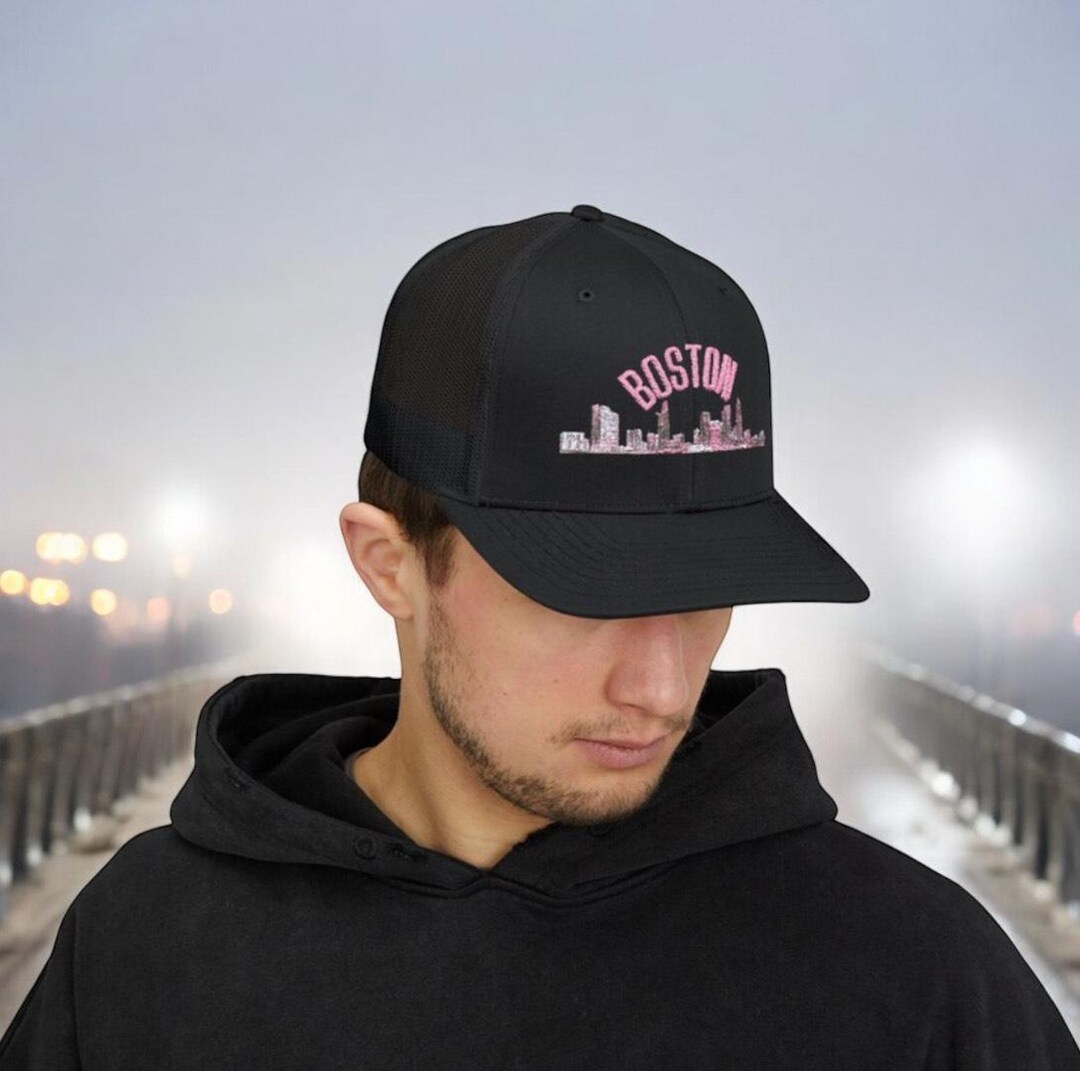 Boston Skyline Snapback Trucker Cap, Trendy Hat, Perfect Gift for Boston Lovers, City Skyline ...