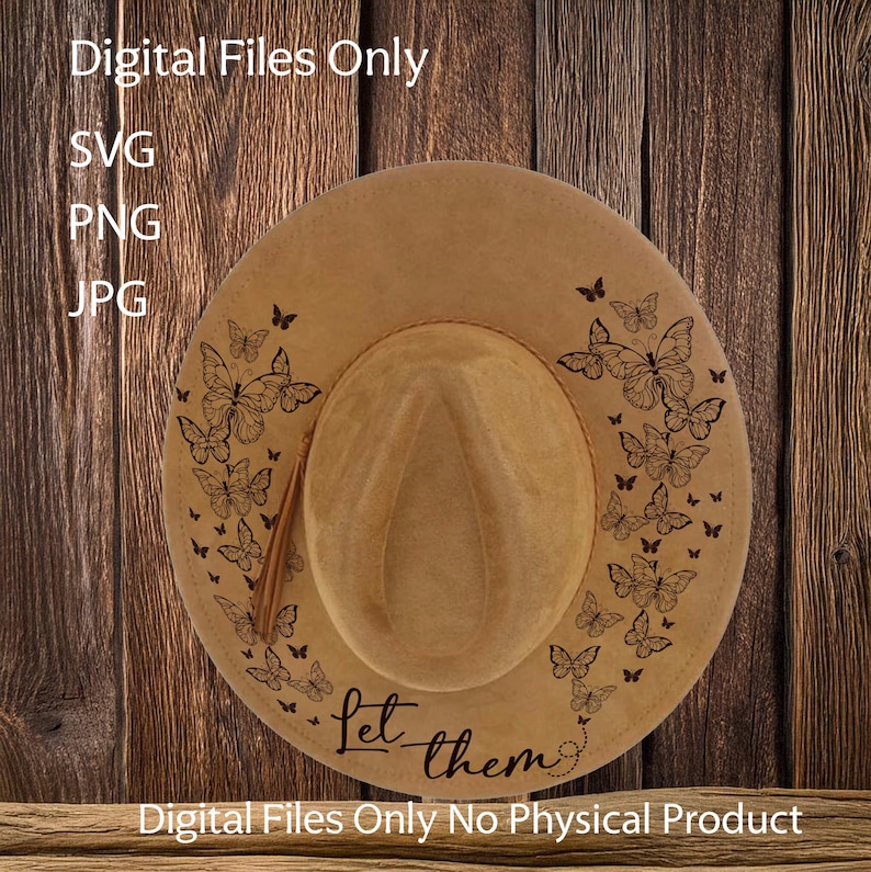 Hat Laser Burning Designs – Digital Download (SVG, PNG, JPG) for Wide Brim & Cowboy Hats, WD2105 ...