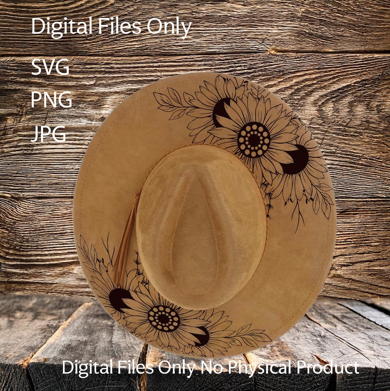 Hat Laser Burning Designs – Digital Download (SVG, PNG, JPG) for Wide Brim & Cowboy Hats, WD2021 ...