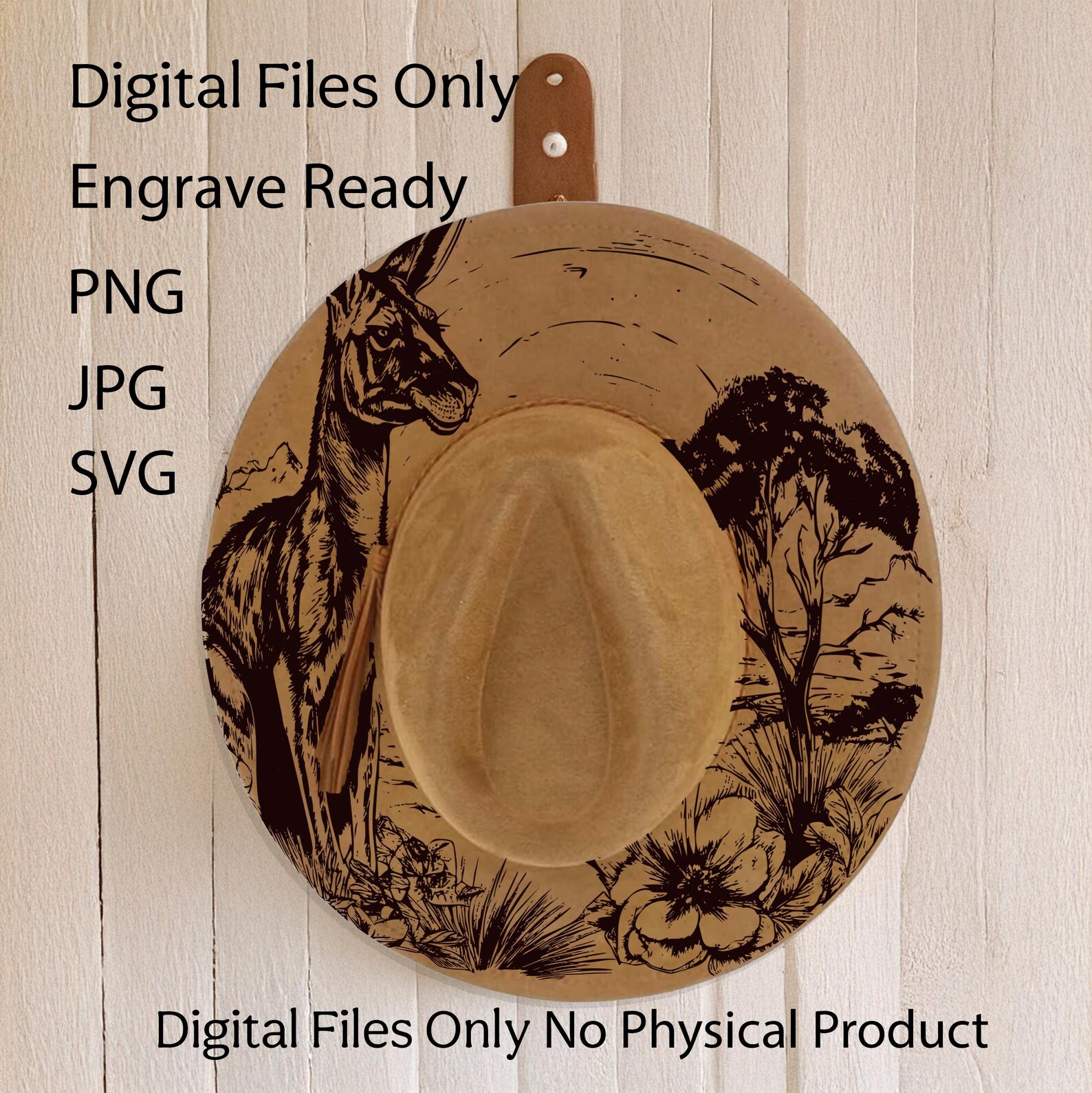 Hat Laser Burning Designs – Digital Download (SVG, PNG, JPG) for Wide Brim & Cowboy Hats, WD3034 ...