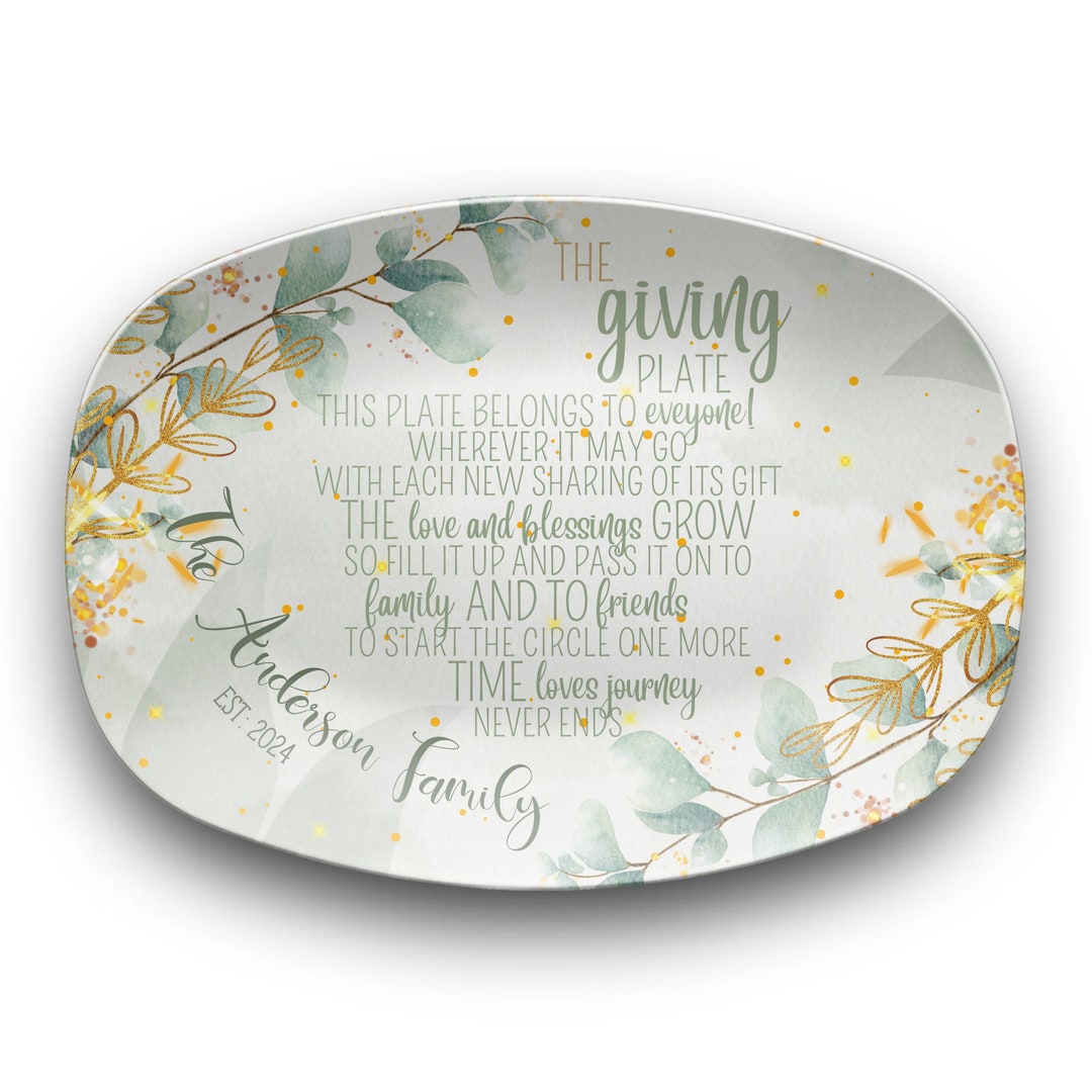 Personalised the Giving Plate Platter, 10"x14" Platter - Etsy