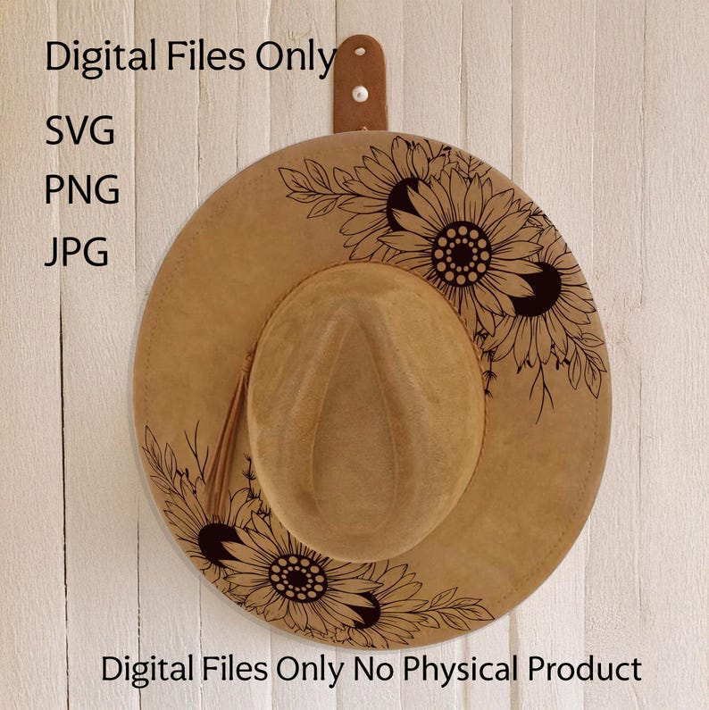 Hat Laser Burning Designs – Digital Download (SVG, PNG, JPG) for Wide Brim & Cowboy Hats, WD2021 ...