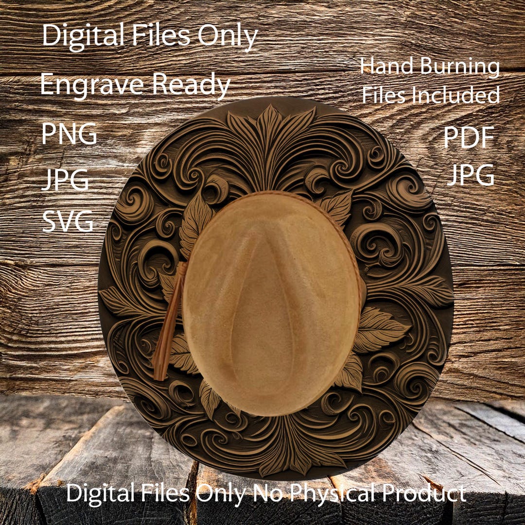 Hat Laser Burning Designs –digital Download (pdf, Png, Jpg, Svg ...