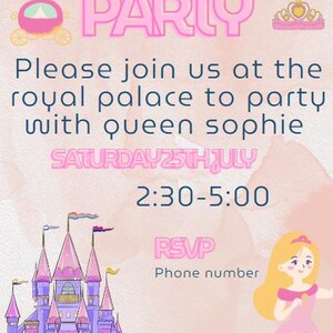 Princess Party Invitation - Etsy