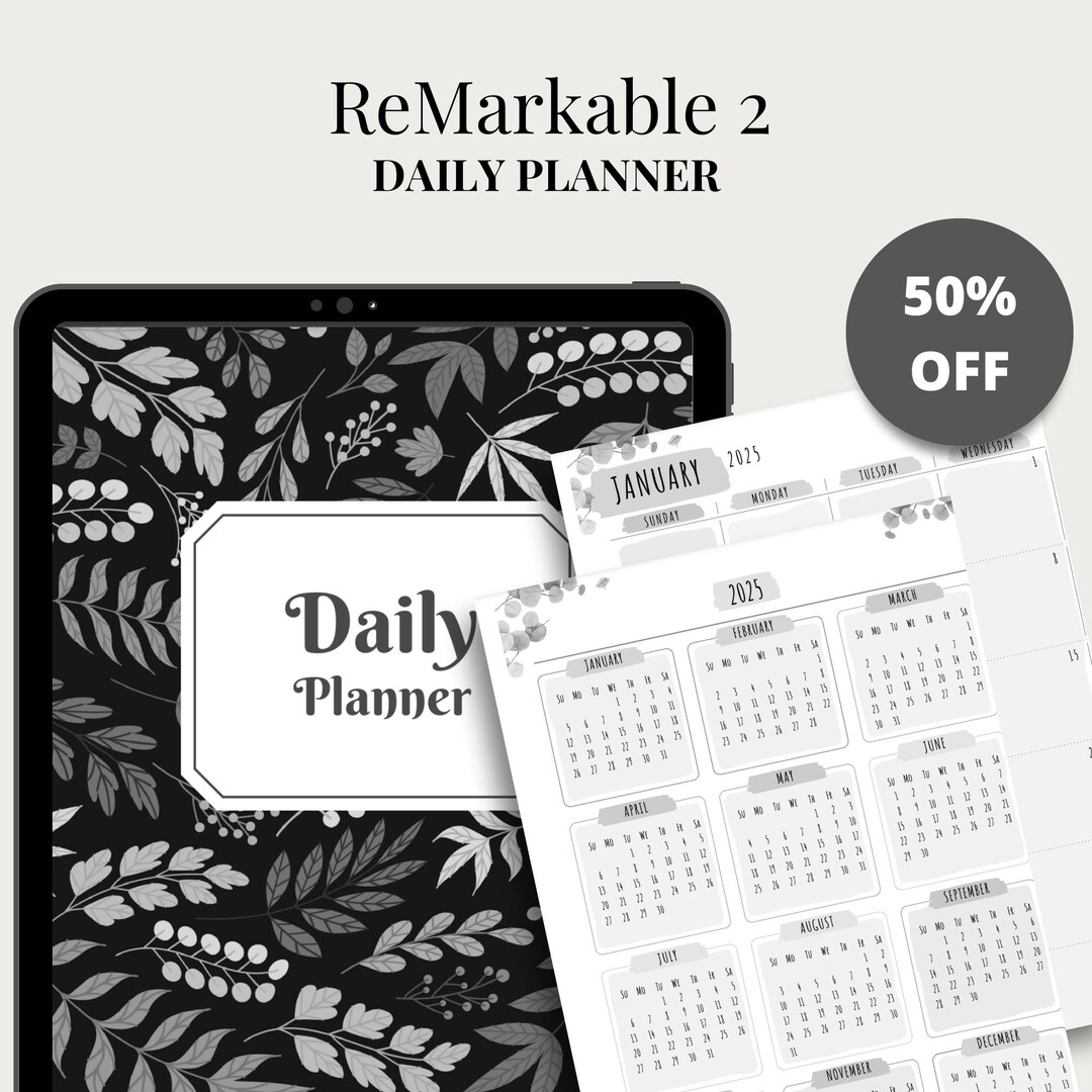 Remarkable 2 DAILY Planner 2025 Templates Bundle for Remarkable 2 2025 ...