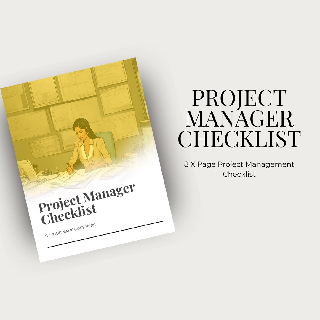Project Manager Checklist Project Management Checklist Template Canva ...