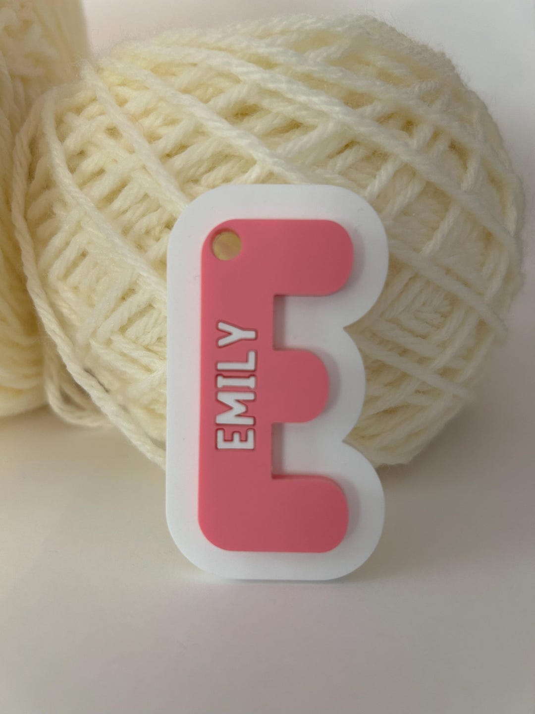 Pink Name Tag for Backpacks Personalized Lunch Bag Tag Daycare ID Tag ...