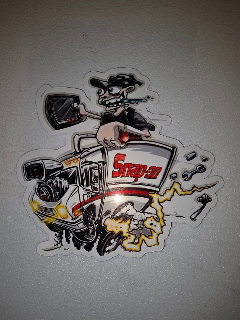 Snap on Hot Rod Vinyl Sticker - Etsy