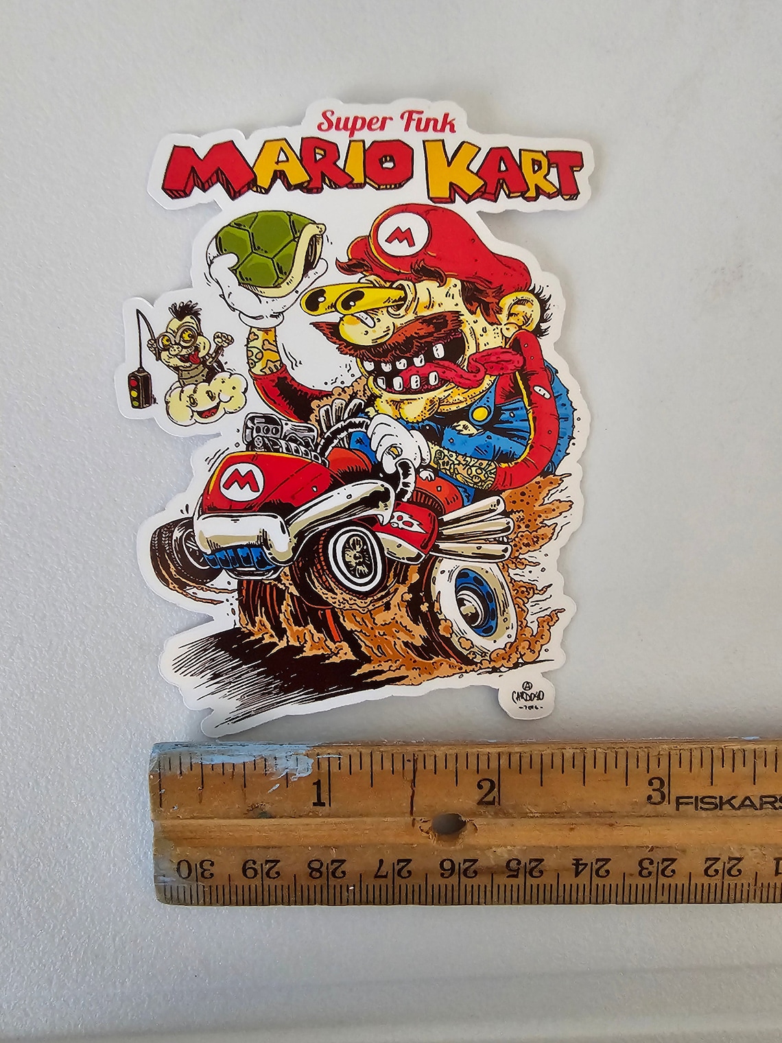 Mario Kart Hot Rod Vinyl Sticker - Etsy