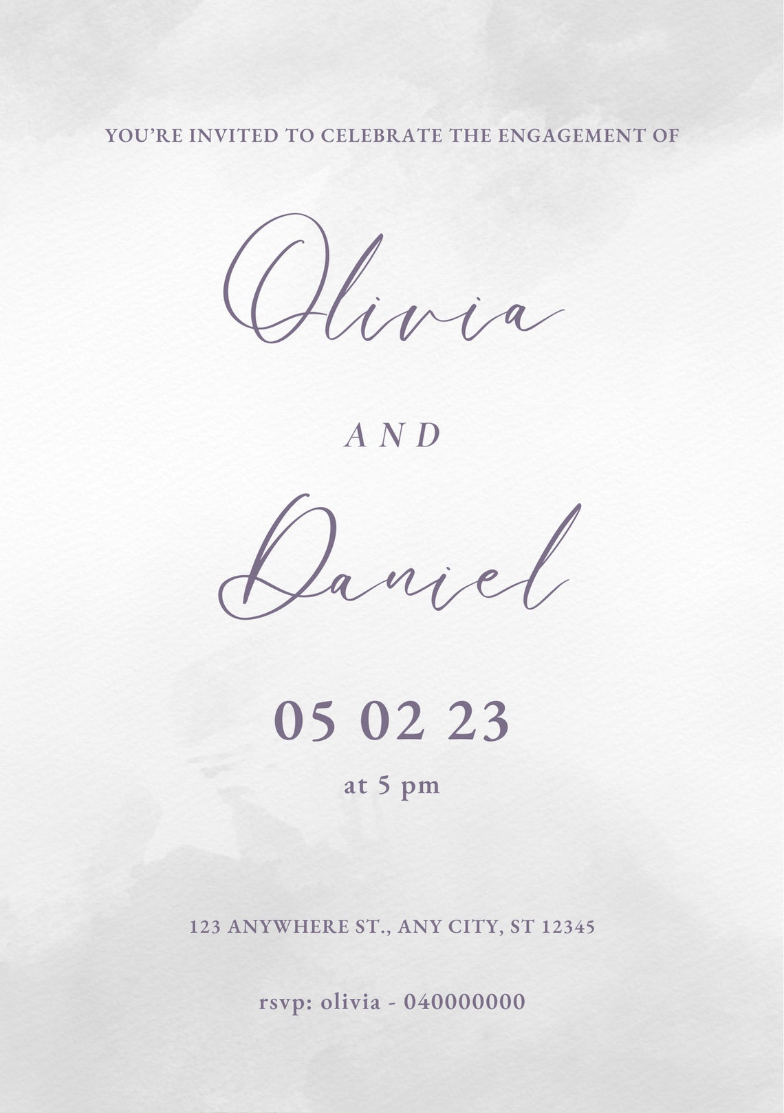 Engagement E-invite, Digital Engagement Party Invitation, Elegant ...