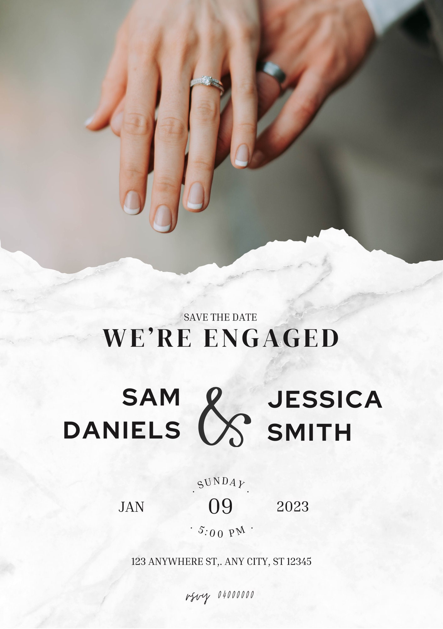 Engagement E-invite, Digital Engagement Party Invitation, Elegant ...