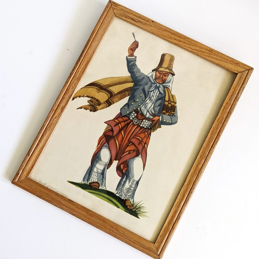 Ada Peacock Vintage Framed Print. Uruguay Gaucho of 1860. - Etsy