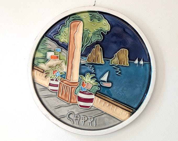 Vintage Capri Ceramic Wall Tile, Italian Coastal Souvenir - Etsy