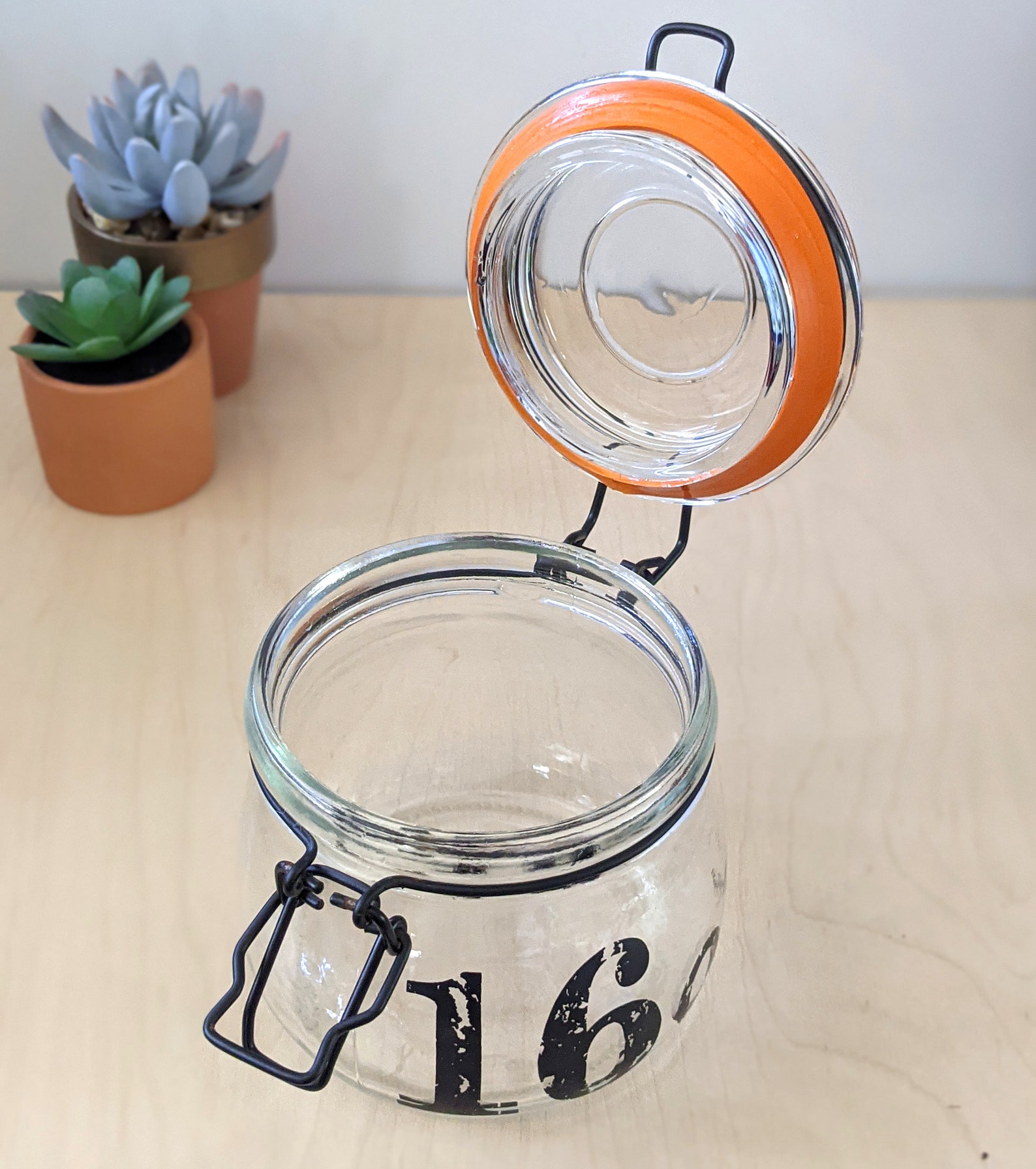 1970s Mason Jar for Typography Lovers 16 Ounces - Etsy