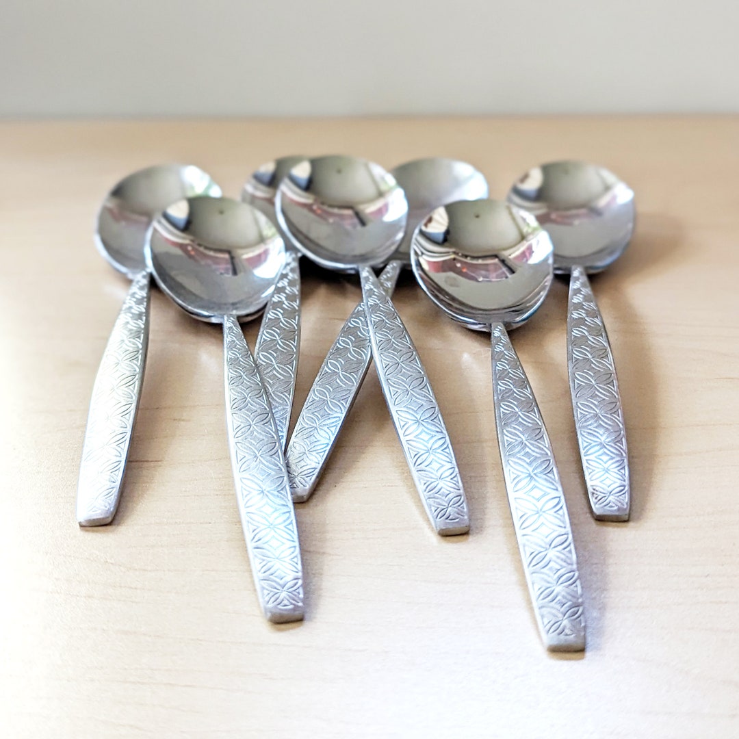 Noritake Allegro Mid Century Stainless Steel Flatware, Set of Seven ...
