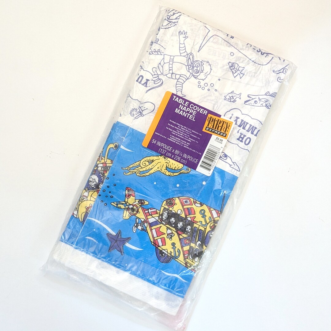 1980s Magic Schoolbus Paper Tablecloth. Vintage 1980s Birthday Party ...