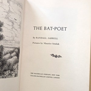 The Bat Poet by Randall Jarrell. Vintage 1960s Book Illustrated by ...