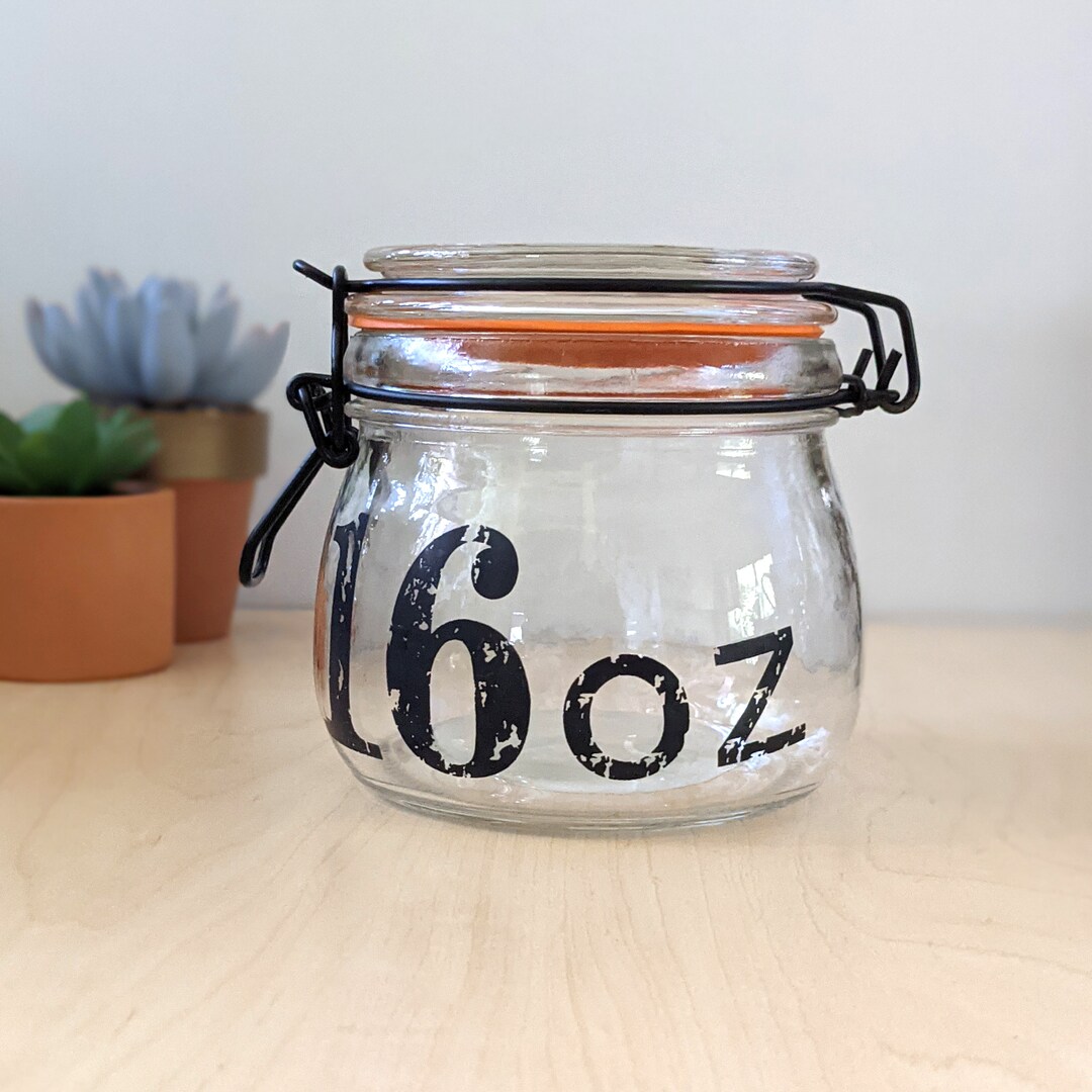 1970s Mason Jar for Typography Lovers 16 Ounces - Etsy