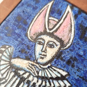 The Jester 1950s Mid Century Modern Framed Ceramic Tile Art, Erica ...