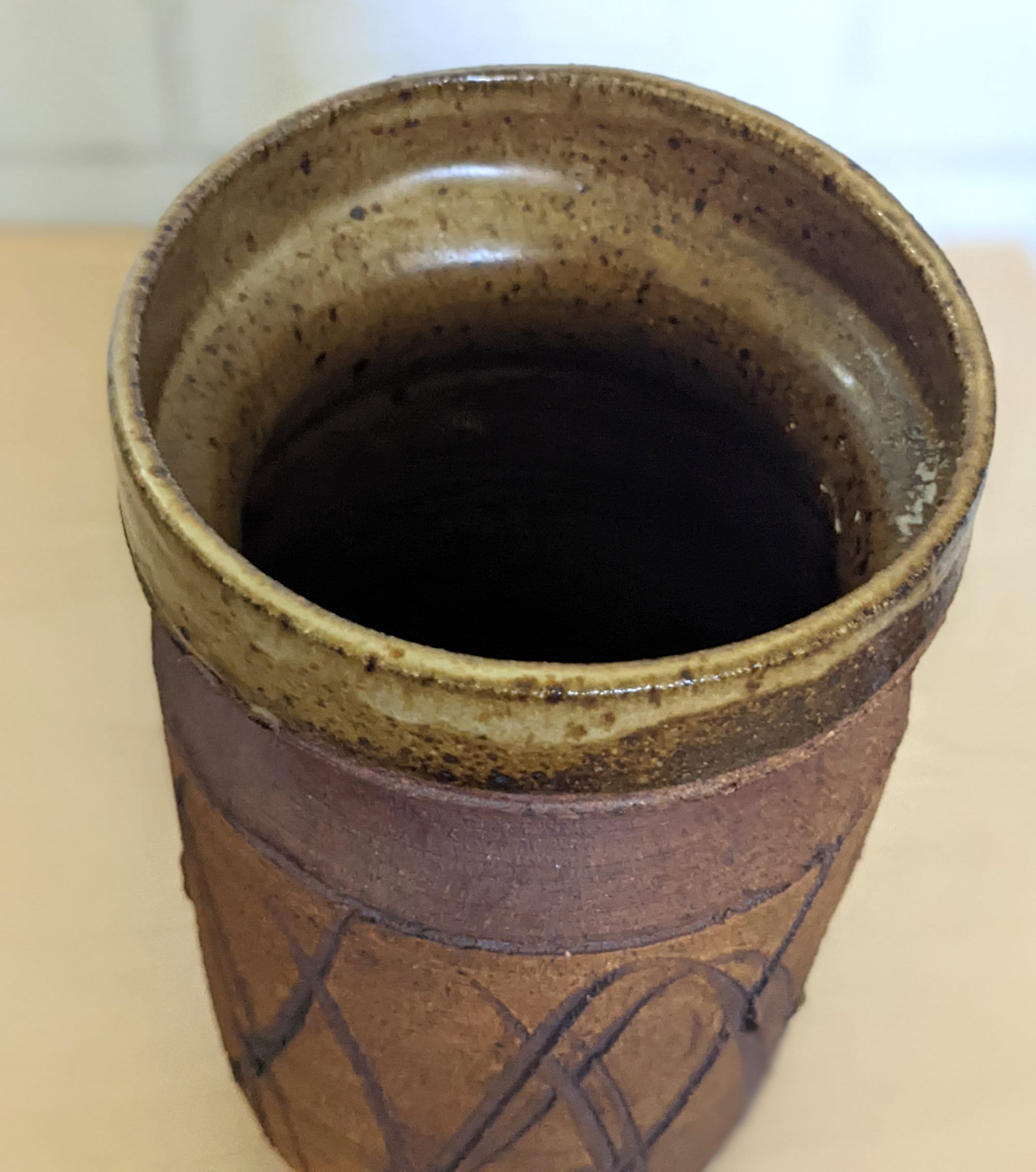 Vintage Rustic Stoneware Pottery Vase Signed by Artist. | Etsy