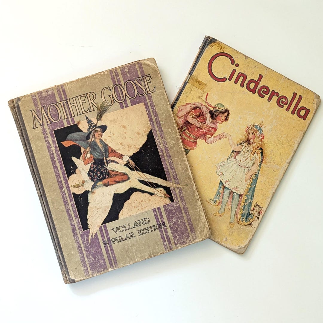 Children’s Books, 1920s Mother Goose, Cinderella, Volland, Saalfield ...