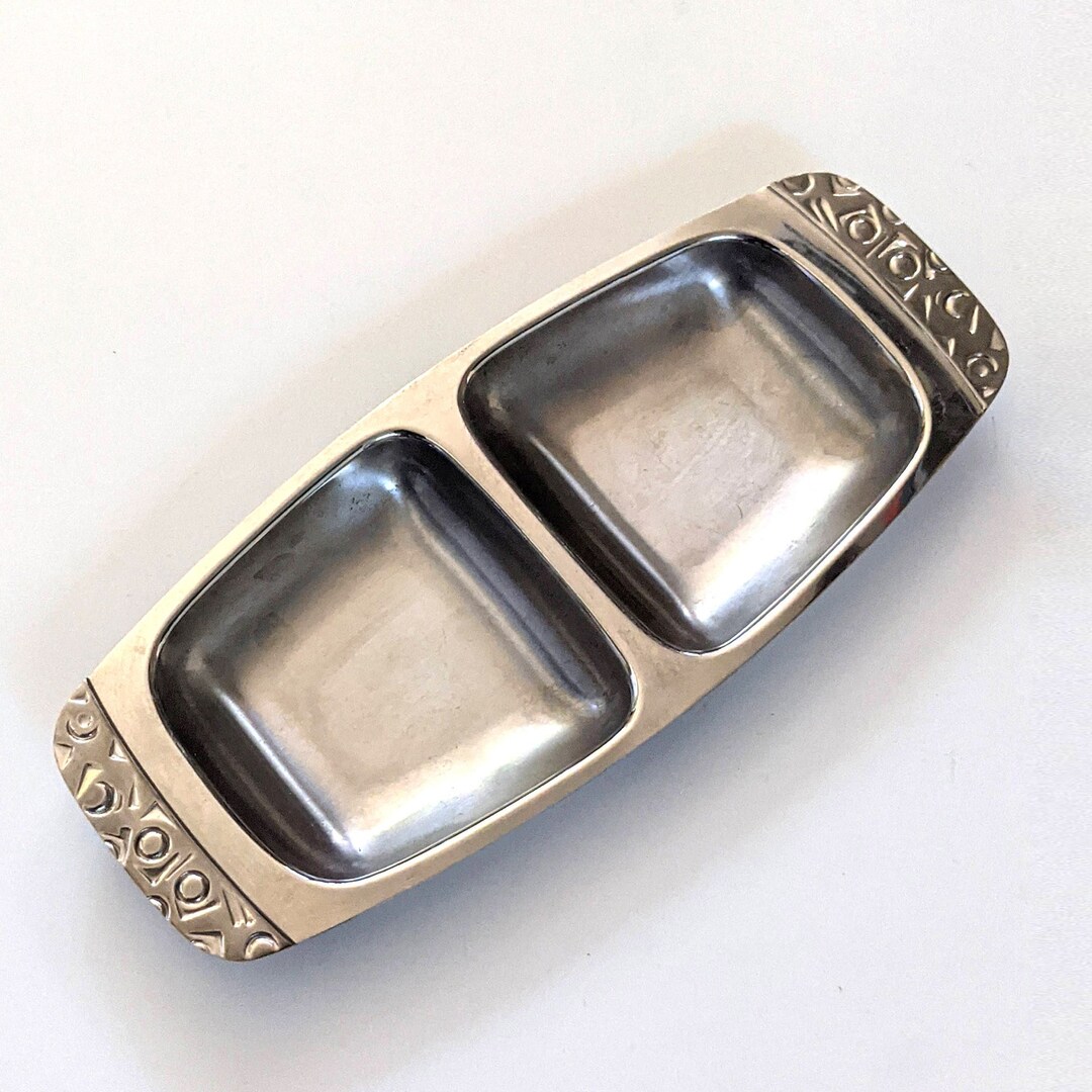 Vintage Alessi Divided Condiment Dish, Italian Stainless Steel, 1980s ...