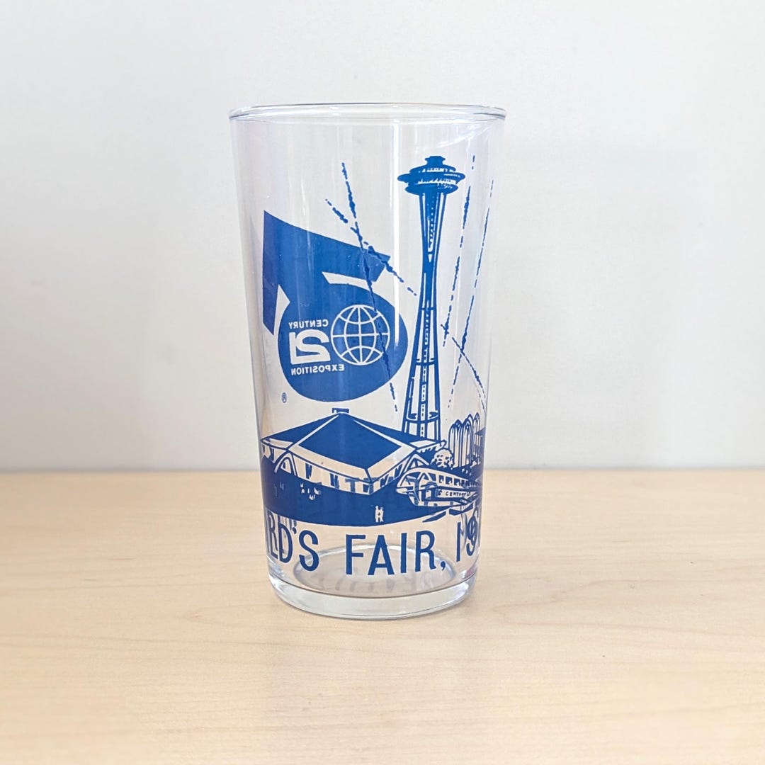 Vintage 1962 Seattle World's Fair Souvenir Tumbler, Space Needle ...