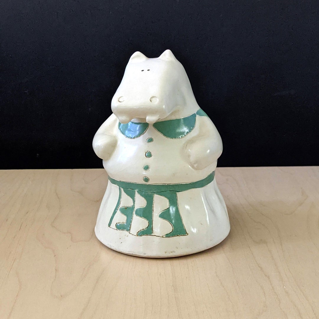 Vintage Hippo Ceramic Shaker: Whimsical Kitchen Decor - Etsy
