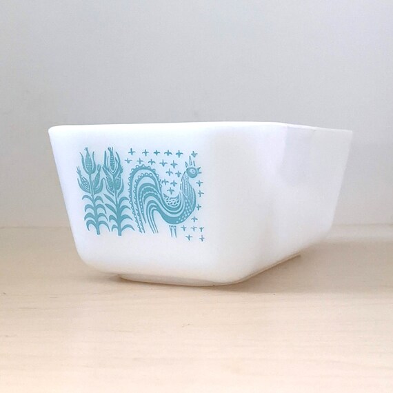 Butterprint. Vintage Pyrex 502 Turquoise Fridge Dish 1.5 - Etsy