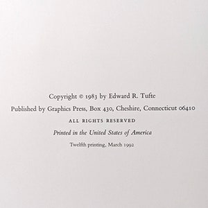 Edward Tufte the Visual Display of Quantitative Information. 1990s ...