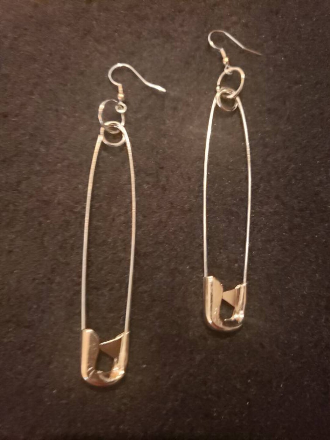 Safety Pin Earrings EXTRA Large Safety Pins Dangle Earrings - Etsy