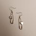 Safety Pin Charm Earrings Heart Love Safety Pins Jewelry Silver Metal ...