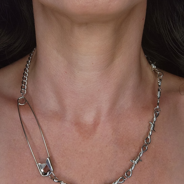 Safety Pin Necklace - Shop Online - Etsy