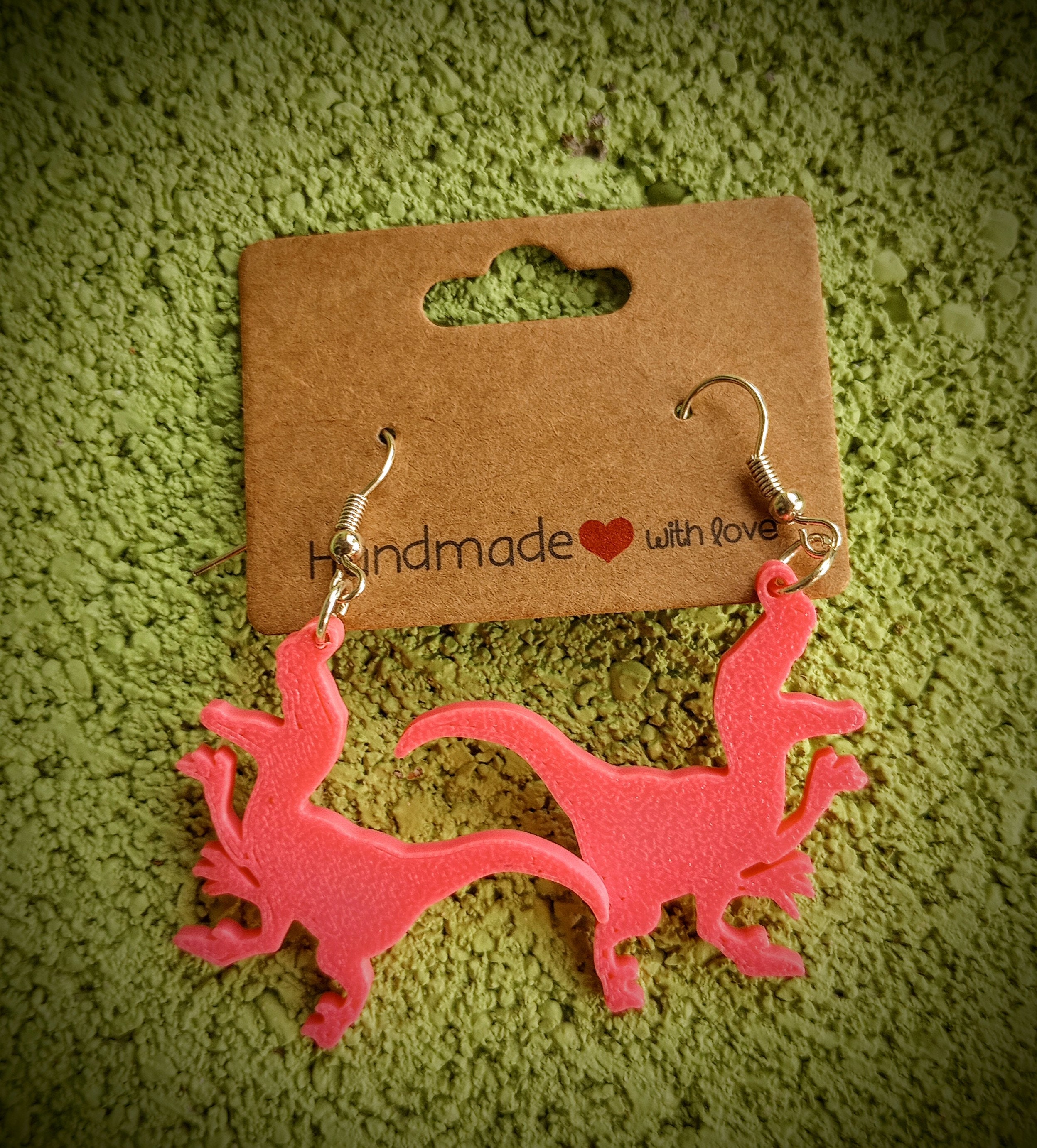 Pink Raptor Earrings! - Etsy