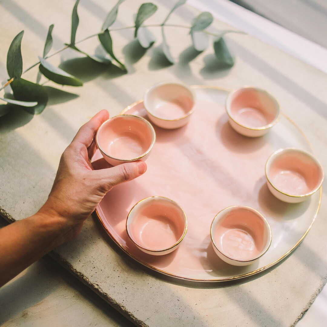 Handmade Pottery Passover Seder Plate Pesach Dinner Hosting Festive ...