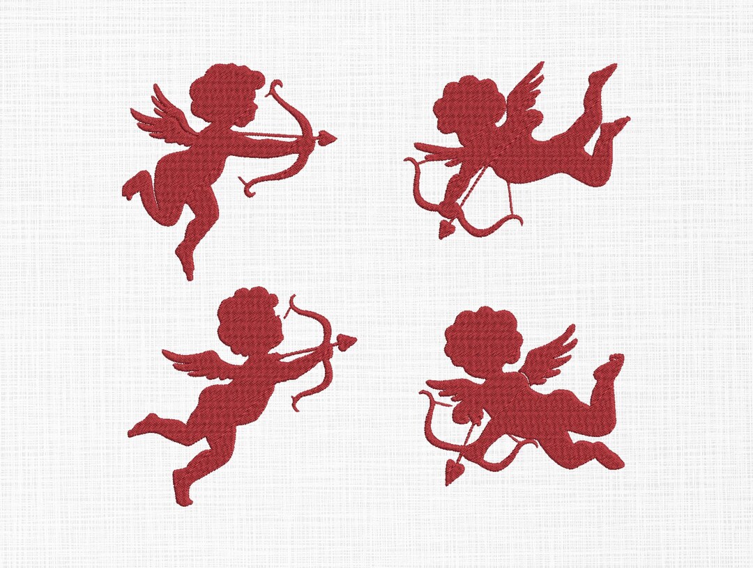 Little Cupid Bundle Embroidery Design Valentine Cupid Embroidery Design ...