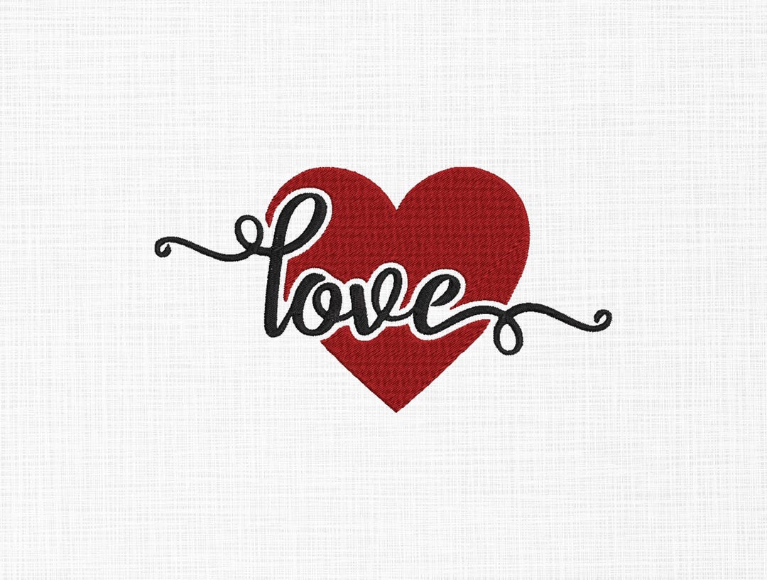 Love Heart Embroidery Design Valentine Love Embroidery Design Valentine ...