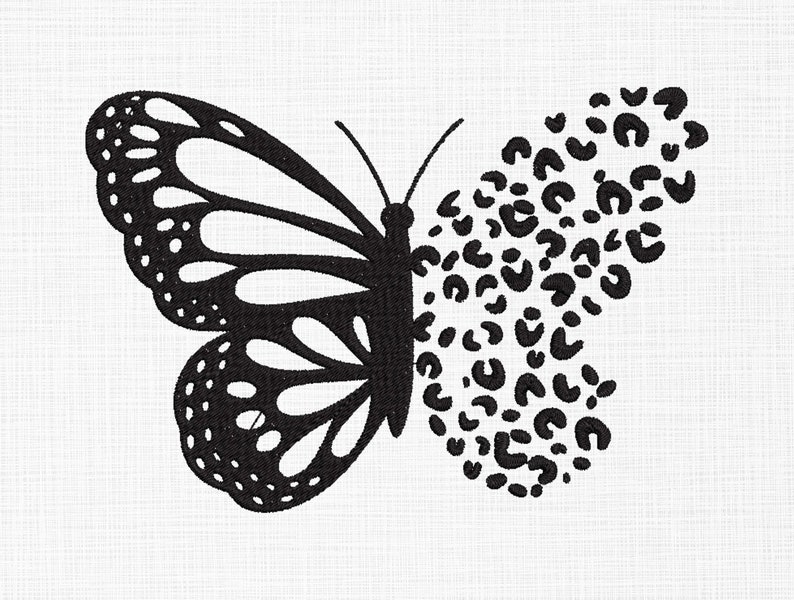 Butterfly Embroidery Silhouette Butterfly Embroidery Machine Embroidery ...