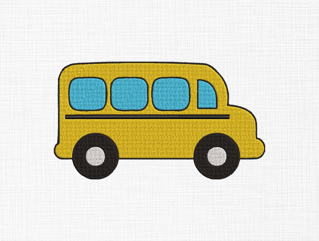 School Bus Embroidery Design Root Bus Embroidery Design School Vehicles ...