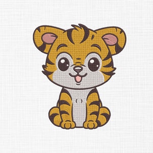 Baby Tiger Embroidery Design Cute Tiger Embroidery Animal Embroidery ...