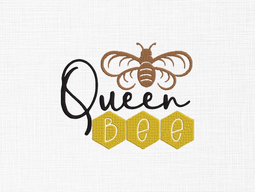 Queen Bee Embroidery Design Honey Bee Embroidery Design Bees Embroidery ...