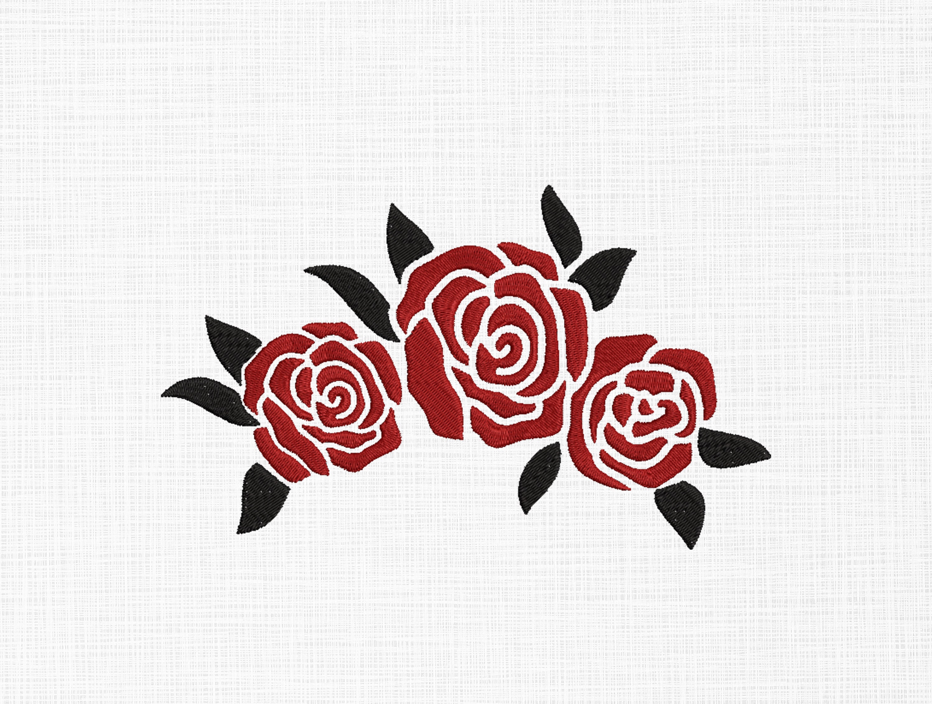 Rose Embroidery Design Red Rose Bouquet Embroidery Design Flower ...