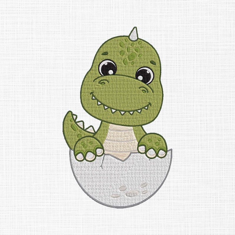Dinosaur Embroidery Design - Etsy